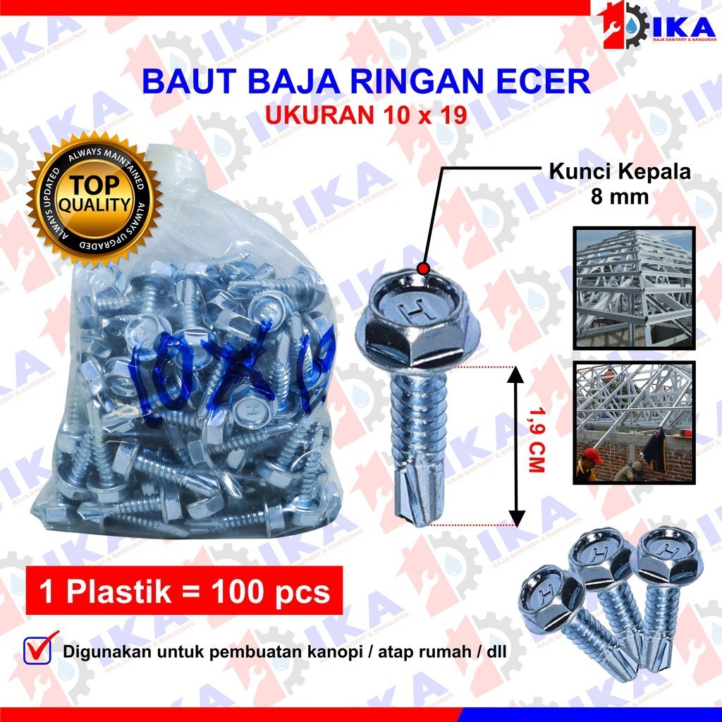 Jual Baut baja ringan l baut Skrup Baja Ringan 10x19 Harga Termurah ...