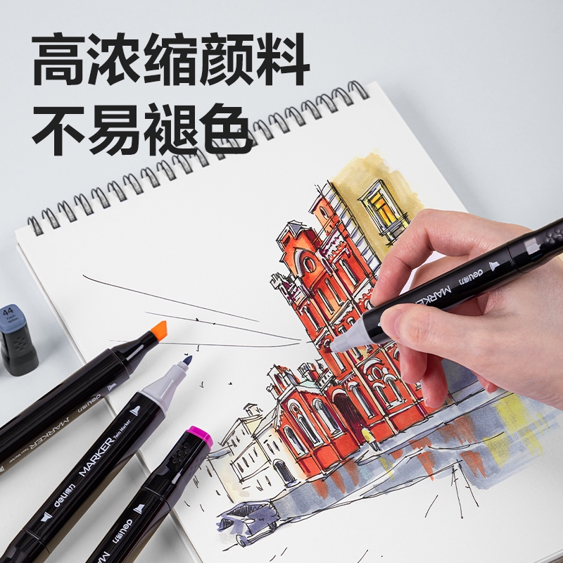 Jual Deli Spidol Sketsa Profesional / Sketch Marker 168 Warna Dual Tip ...