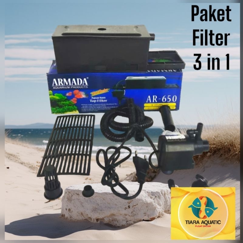 Jual paket Pompa filter aquarium AR 650 biru | Shopee Indonesia