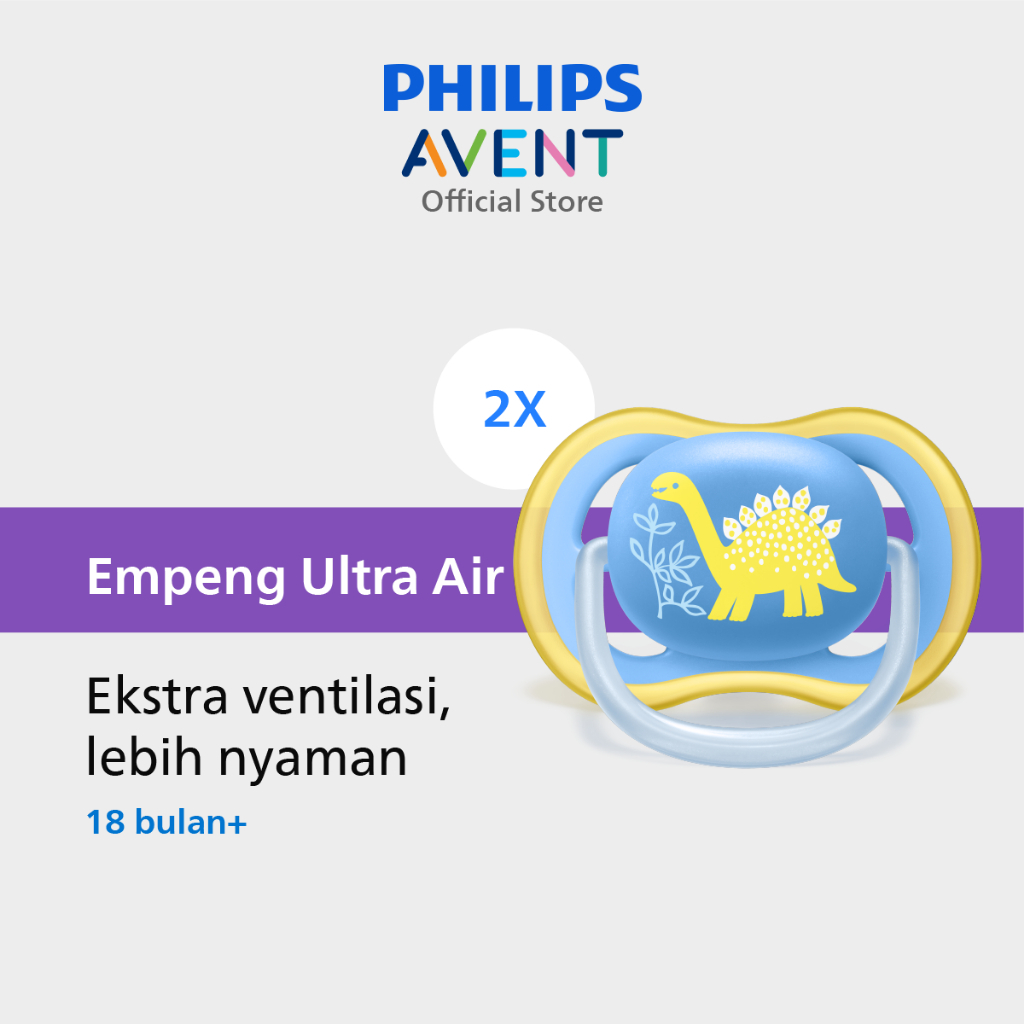 Jual Philips Avent Soother Ultra Air 18m+ SCF349/10 Pacifer Empeng Dot ...