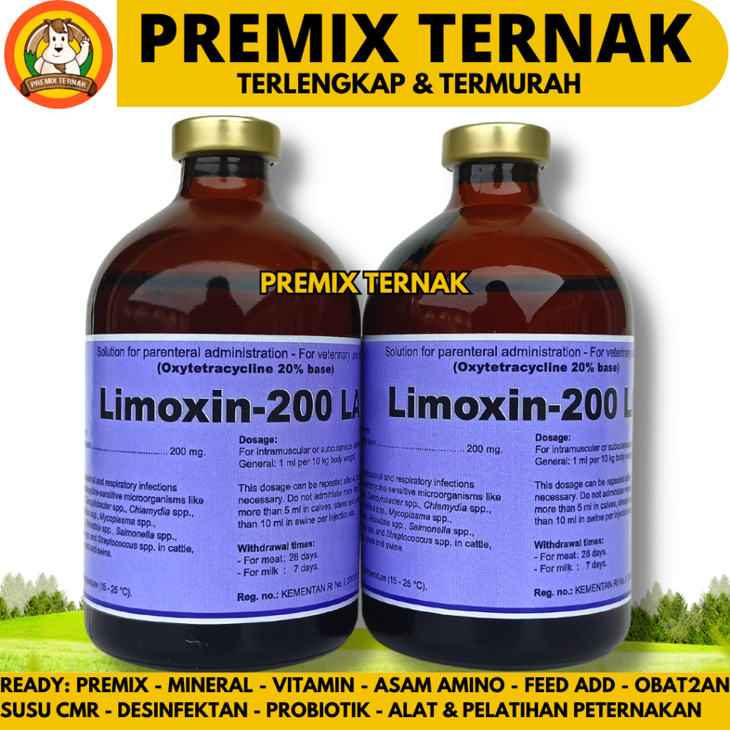 Jual LIMOXIN 200 LA 100ML - Antibiotik Hewan Spektrum Luas Atasi ...