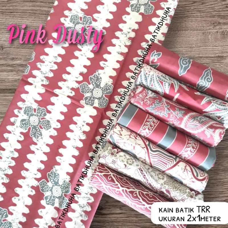 Jual KAIN BATIK WARNA PINK DUSTY SOFT BATIK TRR | Shopee Indonesia