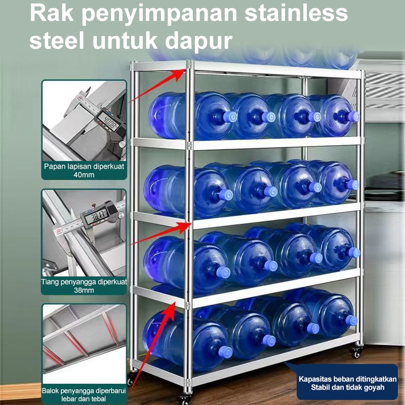 Jual Rak Dapur Rak Susun Stainless Steel Rak Oven Rak Penyimpanan 5 ...