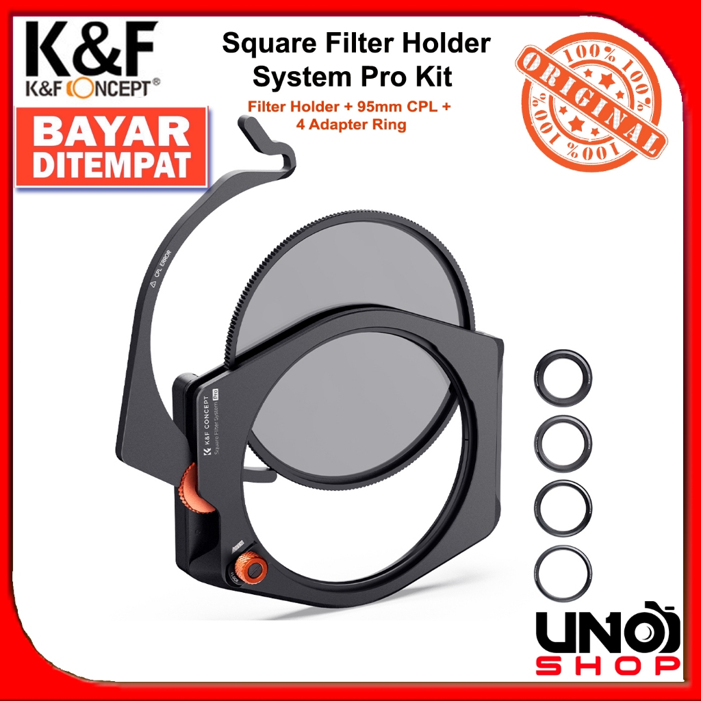 Jual K&F Concept Square Filter Kit 95mm CPL with 4 Adapter Ring Pro ...