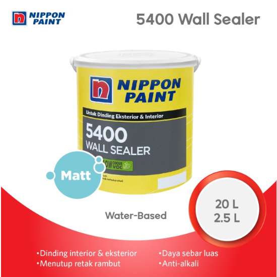Jual CAT DASAR TEMBOK GALON 2.5LITR EXTERIOR INTERIOR 5400 WALL SEALER ...