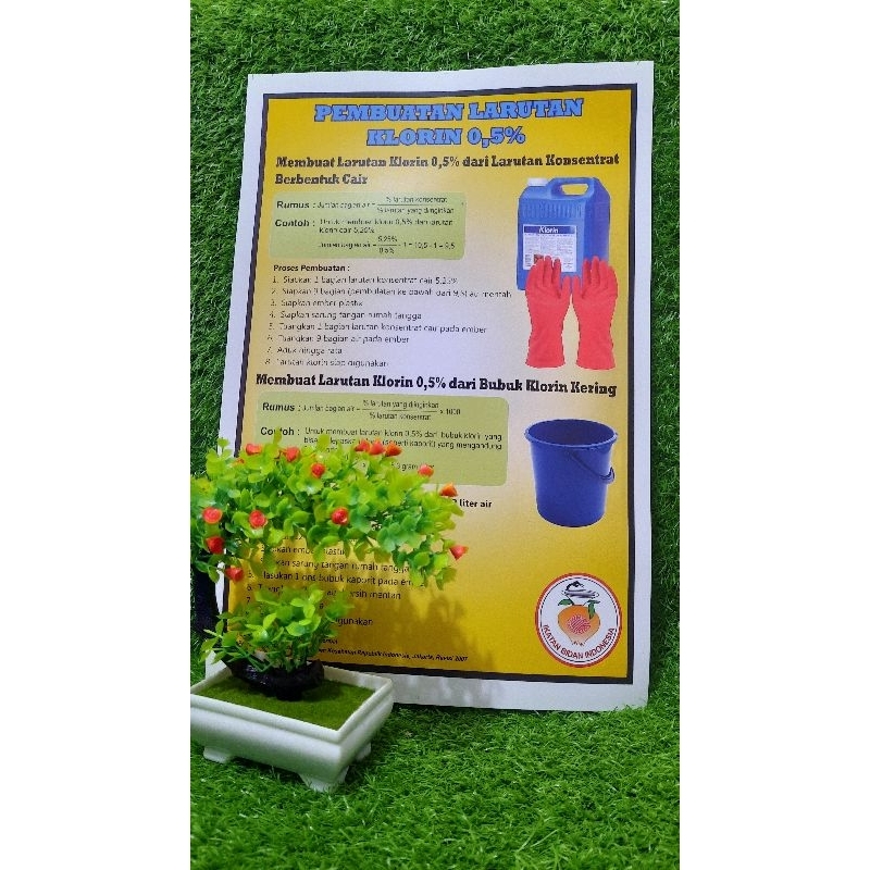 Jual Poster Pembuatan Larutan Klorin 0,5% | Shopee Indonesia