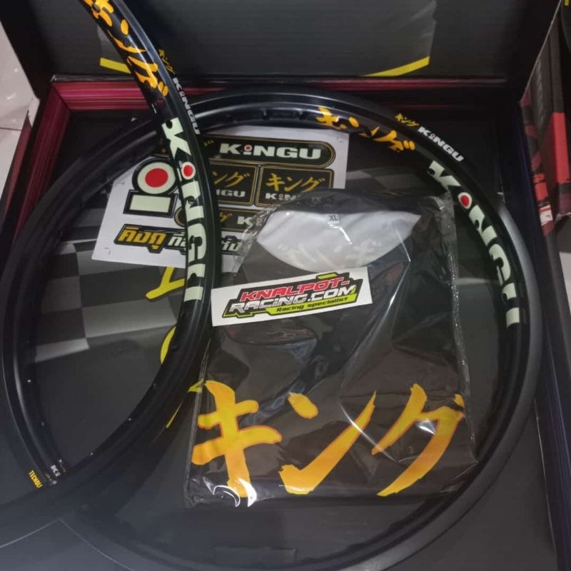 Jual VELG KINGU POLOS BIG LOGO UKURAN 120/140-17 HITAM (SEPASANG ...