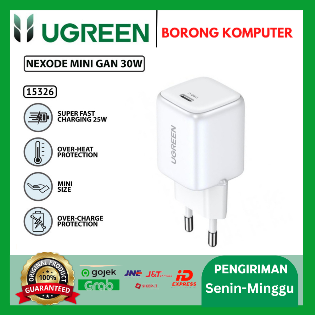 Jual UGREEN Nexode USB-C PD GaN Fast Charger 30W - 15326 | Shopee Indonesia