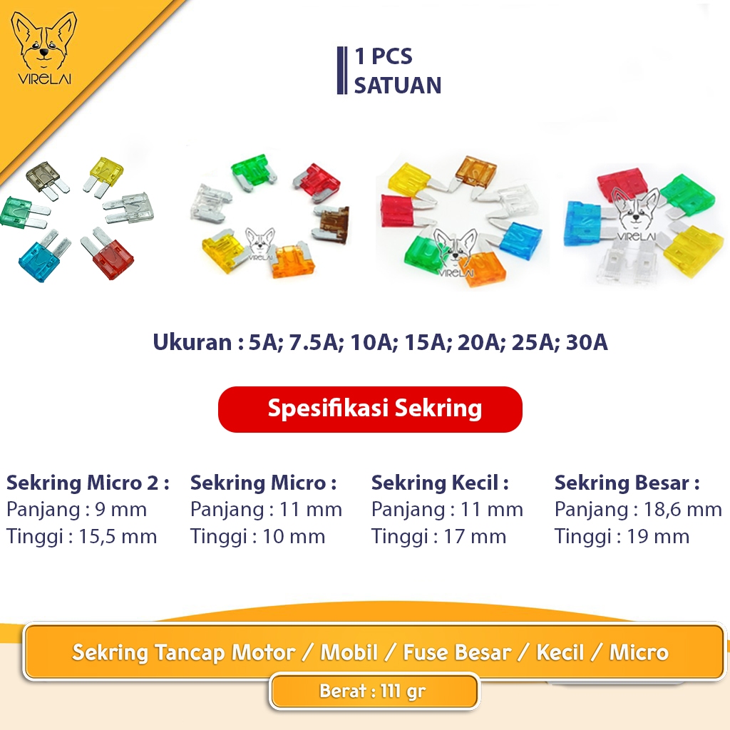 Jual [5 PCS] Fuse Mikro / DX Micro / Micro-2 / Mikro 2 / Kecil / Besar ...