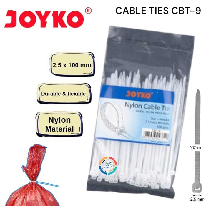 Jual Joyko Cable Tie Kabel Ties Pengikat Nilon CBT - 9 | @ 1Pack | Shopee Indonesia