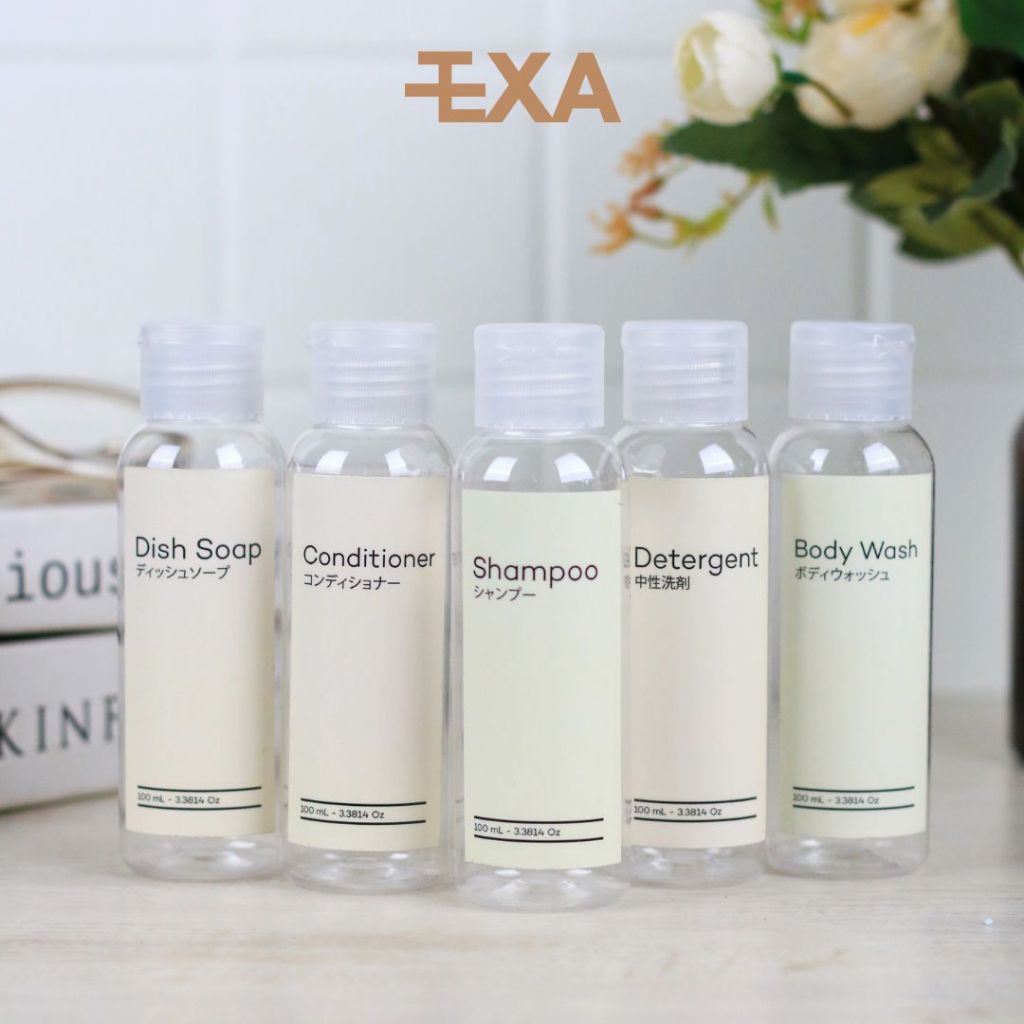Jual Botol Refill Sabun 100mL Fliptop Botol Sabun Shampoo Travel Kit ...