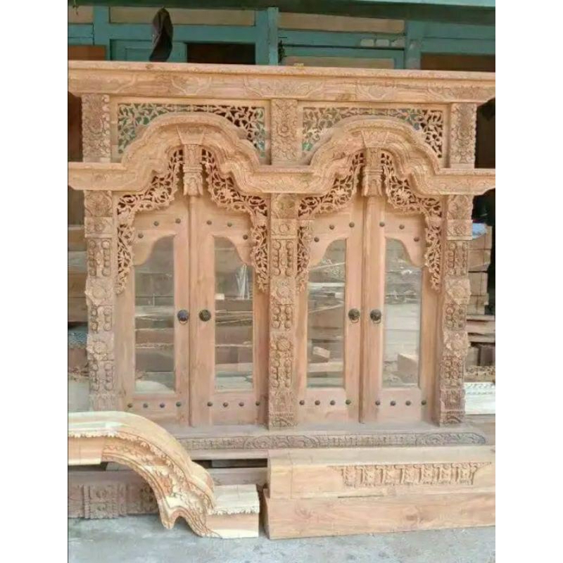 Jual Jendela gandeng, Jendela ram kaca ukir jepara | Shopee Indonesia