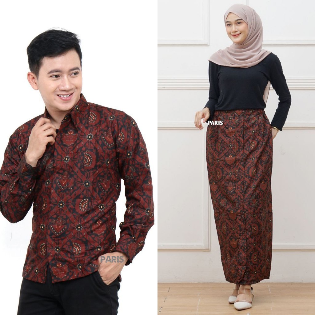 Jual BATIK PEKALONGAN 88 - Couple Kemeja Batik Dan Rok Span Couple ...