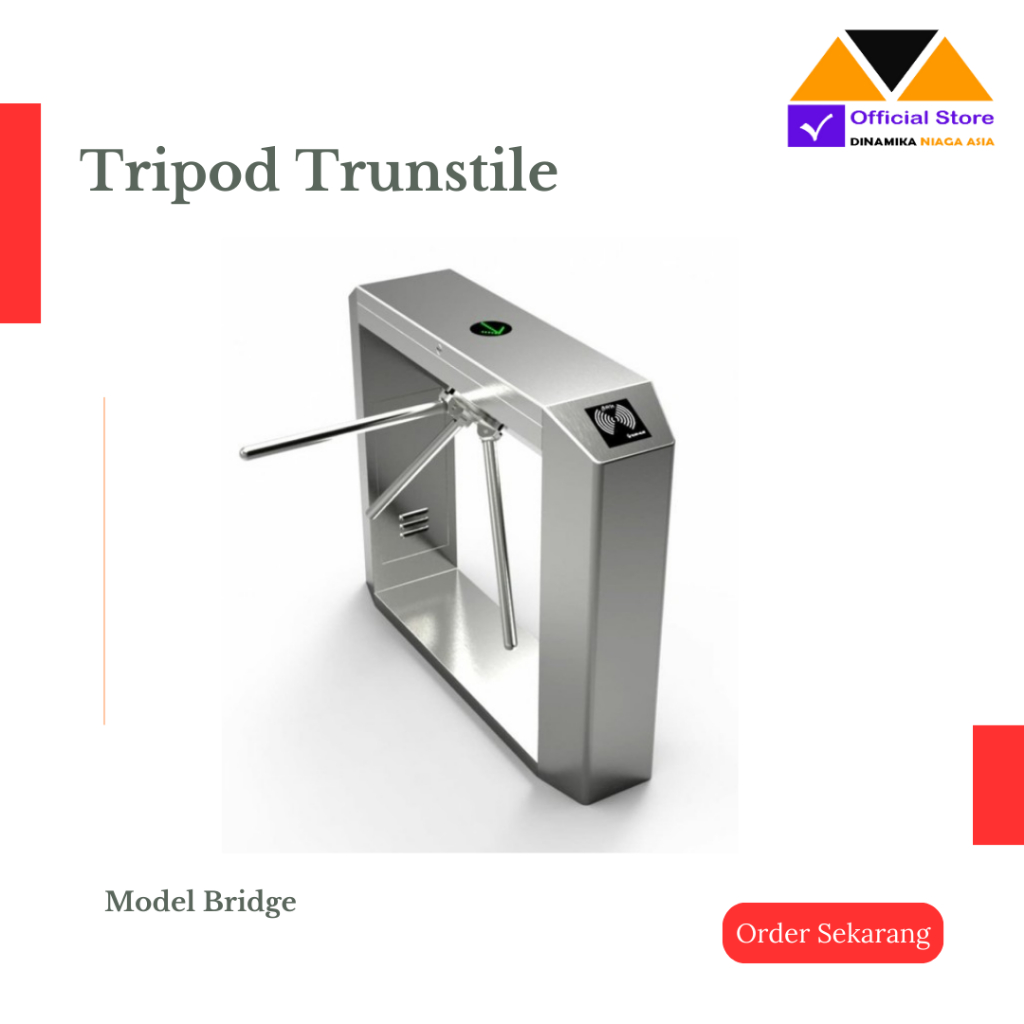 Jual Tripod Gate Turnstile Pintu Tripot Satu Sisi Sistem Akses untuk ...