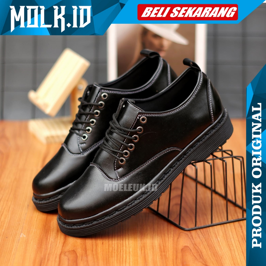 Jual MOLK Guard Sepatu Formal Oxford Pria Hitam Pantofel Kerja Casual ...