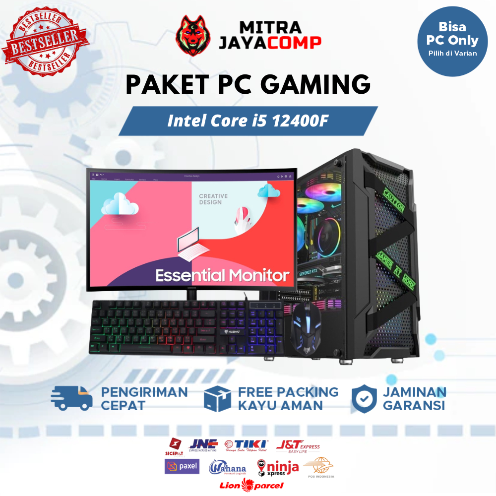 Jual Paket PC Gaming Fullset Intel Core i5 12400F GTX 1650 HDD SSD Monitor 24 Inch | Shopee ...