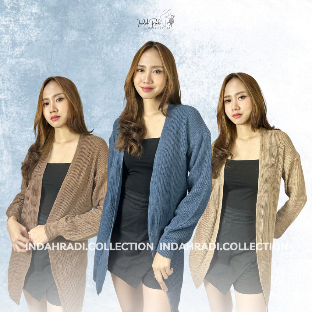 Jual CARDIGAN RAJUT HOKAIDO OVERSIZE OUTER KNIT KOREA TANGAN BALON | Shopee Indonesia