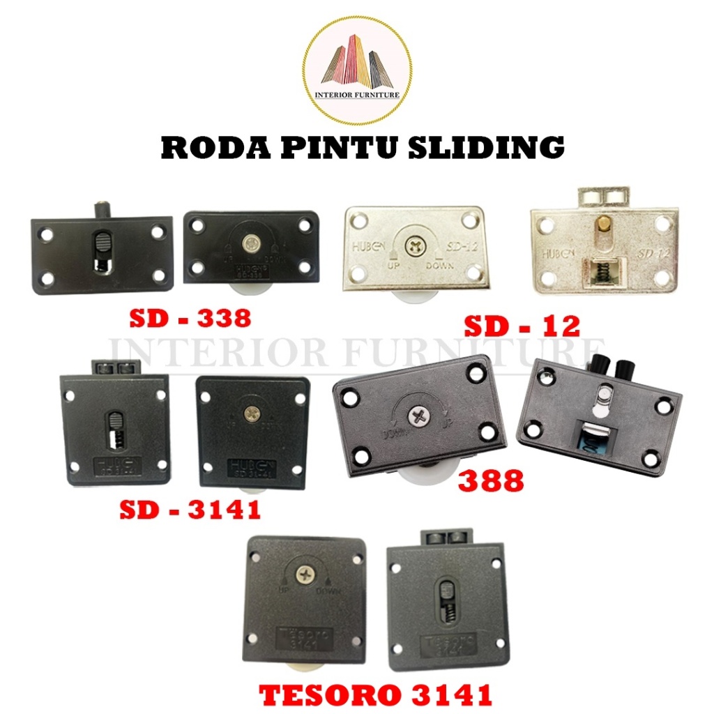 Jual Roda Pintu Lemari Geser SD 3141 SD 12 SD 338 SD 388 / Sliding SD ...