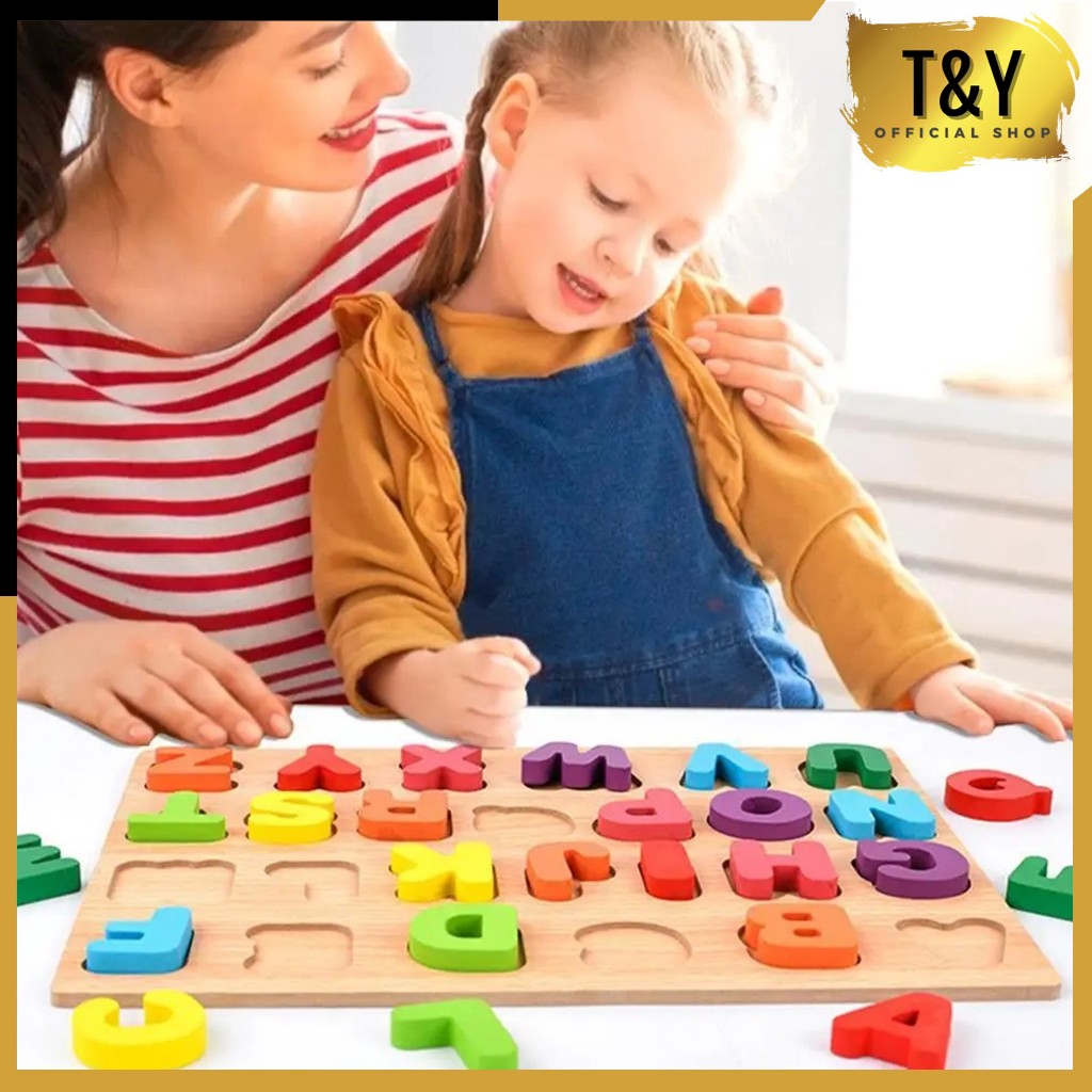 Jual T&Y Puzzle ABC Nomor Grafis Anak Mainan Edukasi Anak Bayi ...