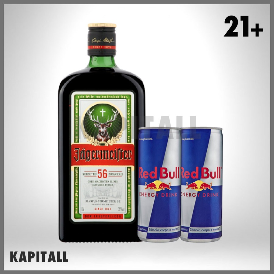Jual PAKET RED BULL JAGERMEISTER GERMAN LIQUEUR 700ml | Shopee Indonesia