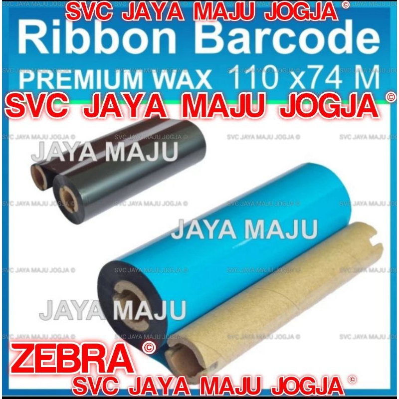 Jual [ ZEBRA ] 110 MM X 74 M PREMIUM WAX - FACE OUT || CORE ½" - DOUBLE ...