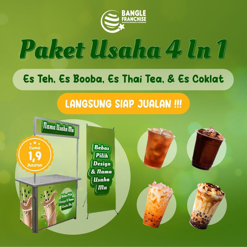 Jual PAKET USAHA ES TEH/BOBA/THAITEA/COKLAT JADI SATU LANGSUNG BISA ...