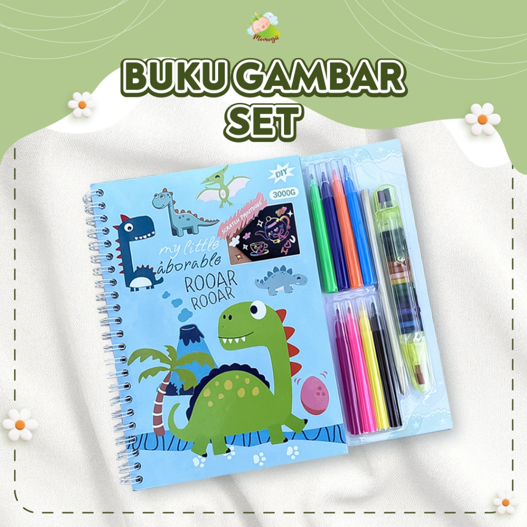 Jual MOMOGII Buku DIY Mewarnai Magic Scratch Painting Buku Mewarnai ...