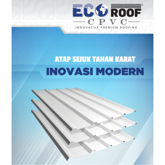 Jual atap upvc ecoroof profil CPVC single layer solid 765cm | Shopee ...