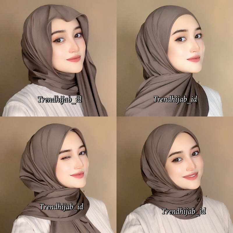 Jual HIJAB JILBAB PASHMINA MELEYOT BAHAN KAOS JERSEY | Shopee Indonesia