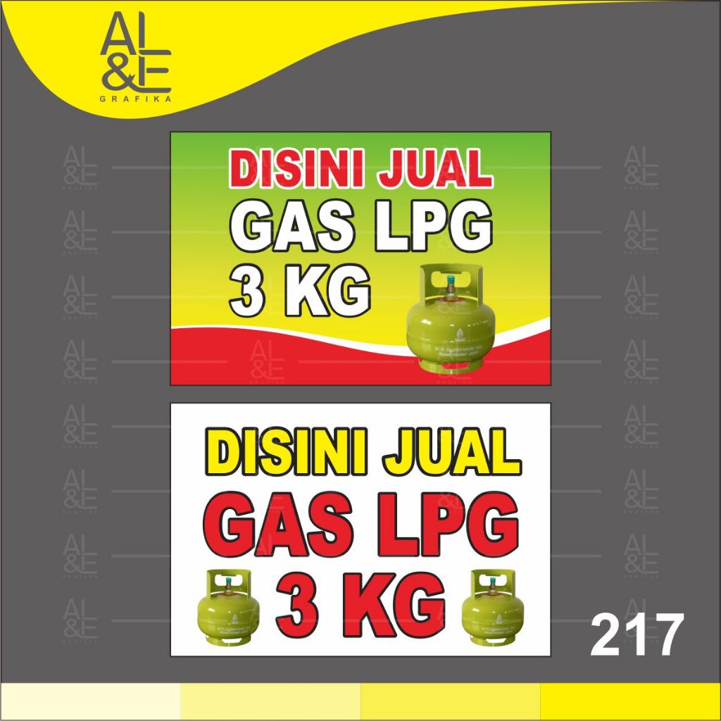 Jual 217 - Stiker Di Sini Jual Gas LPG 3 kg, Sticker Vinyl, Ritrama ...