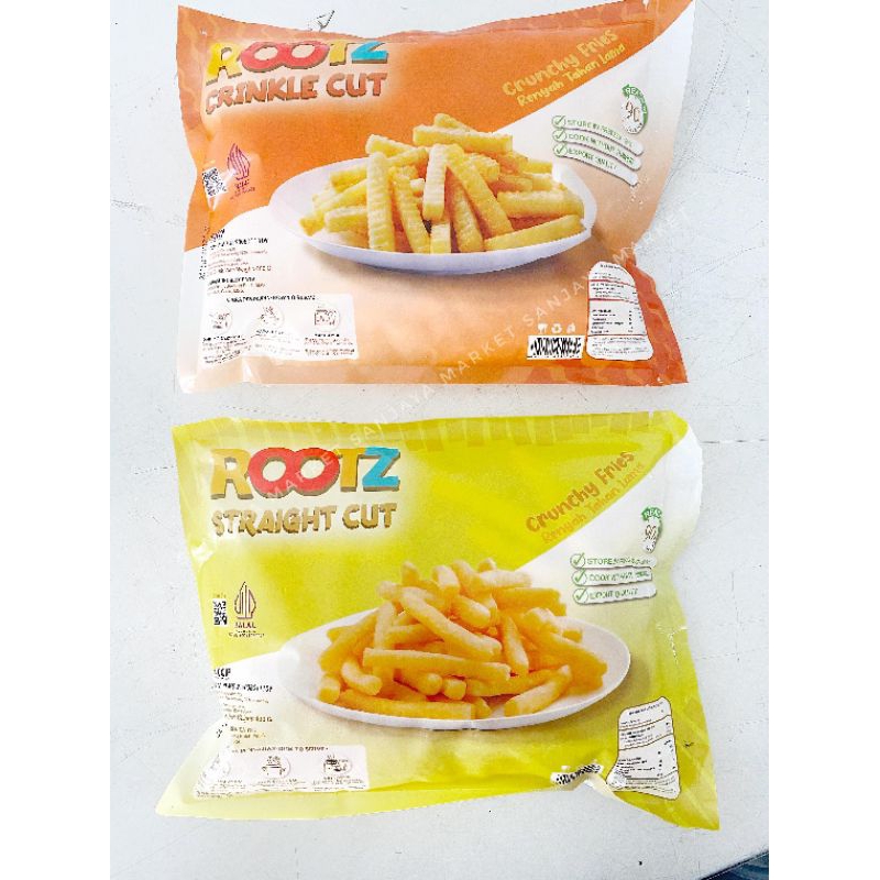 Jual ROOTZ CRUNCHY FRIES SINGKONG CRINKLE STRAIGHT CUT 400gr | Shopee ...