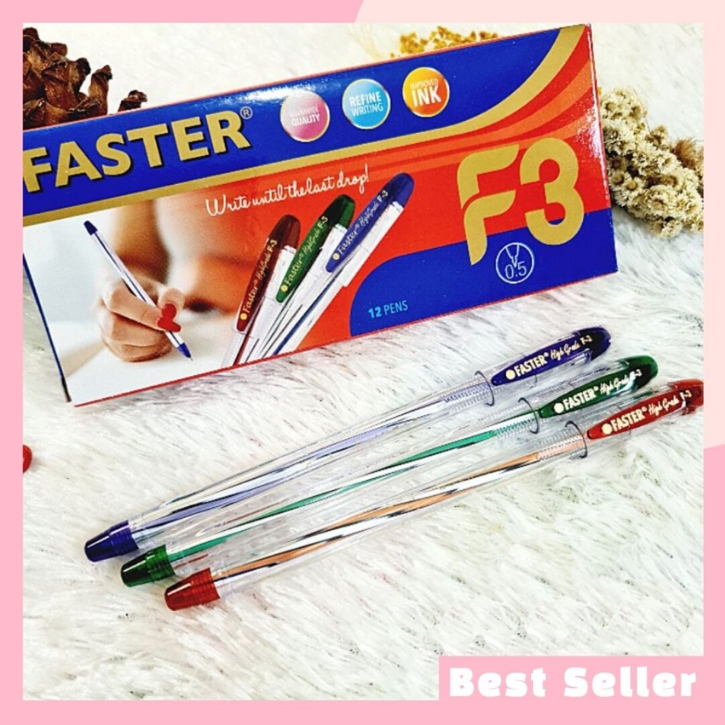 Jual BOLPEN FASTER F-3 0.5 mm / Pulpen Bolpoin FASTER F3 | Shopee Indonesia