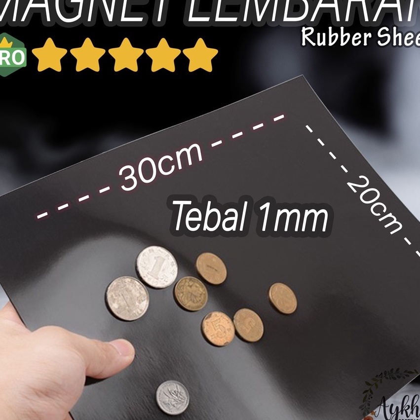 Jual Potongan Magnet Lembaran Karet Sheet Rubber Strip Ukuran HVS A4 3cm x 2cm Tebal 1mm ...