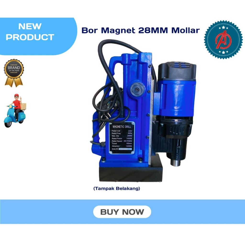 Jual Mesin Bor Magnet Mollar 28mm/ Magnetic Drill 28mm | Shopee Indonesia