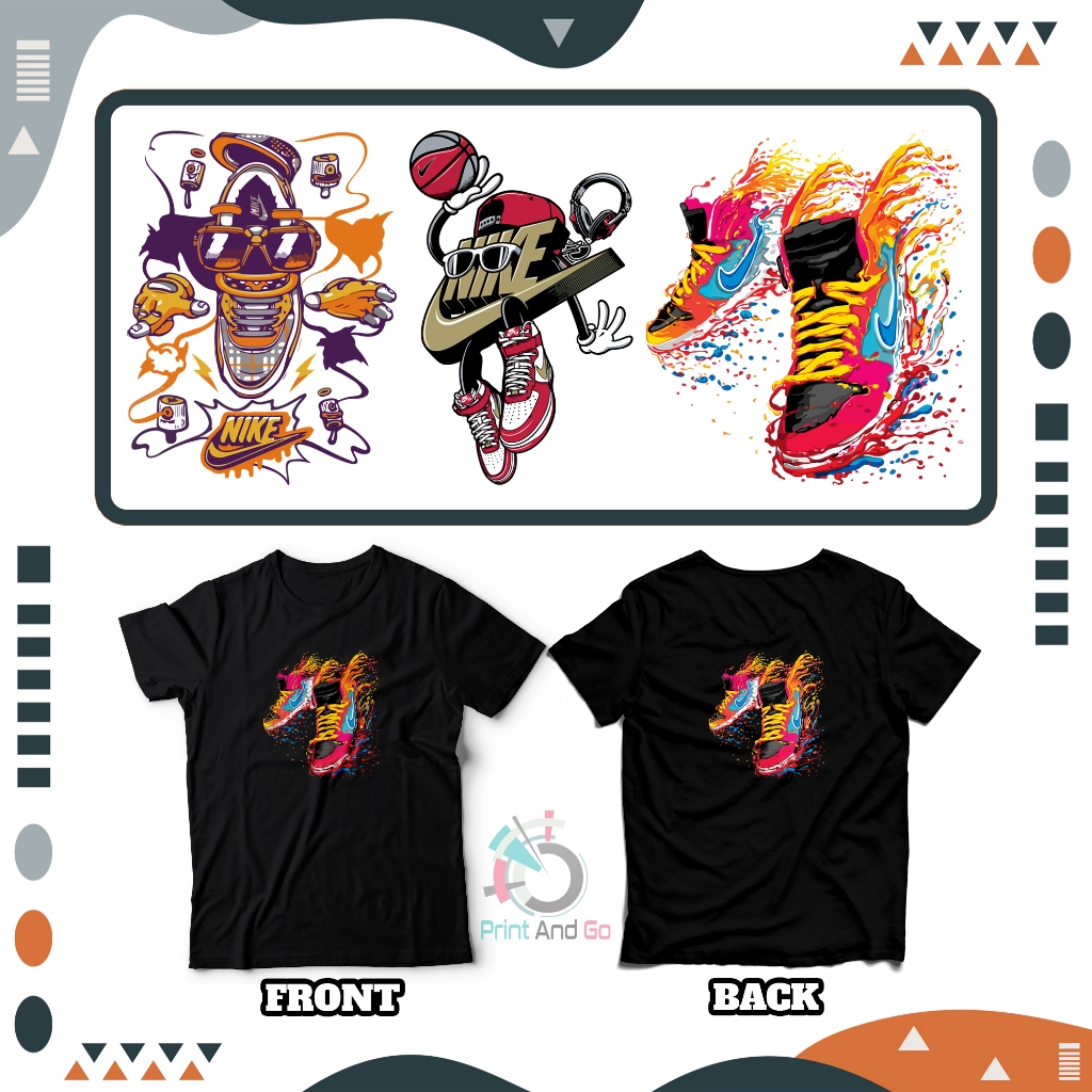 Jual SABLON SETRIKA SABLON DTF PRINTING TEMA BRAND NIKE SEPATU VOL3 ...