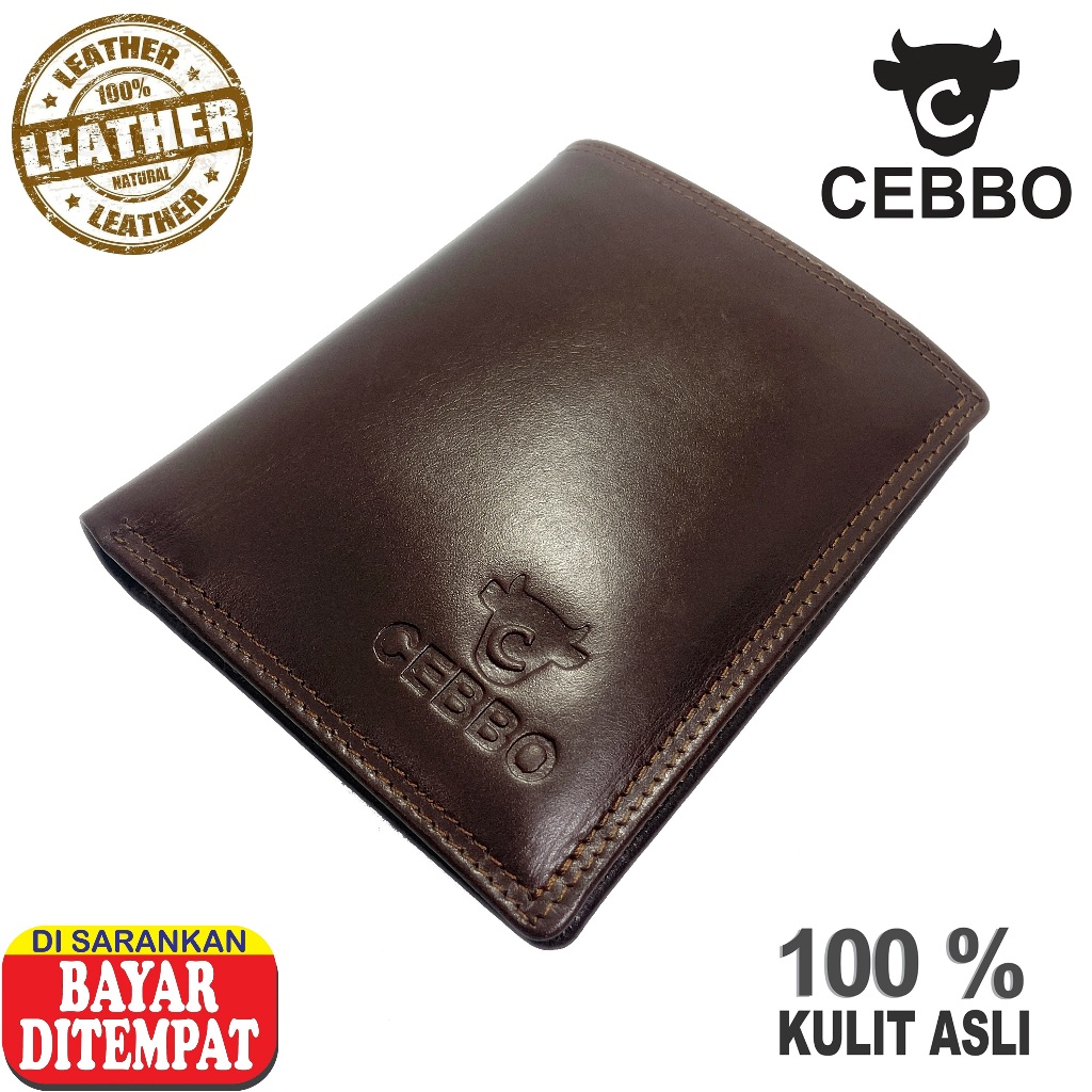 Jual Dompet Pria Model Berdiri Lipat 3 Bahan Kulit Sapi Premium ...