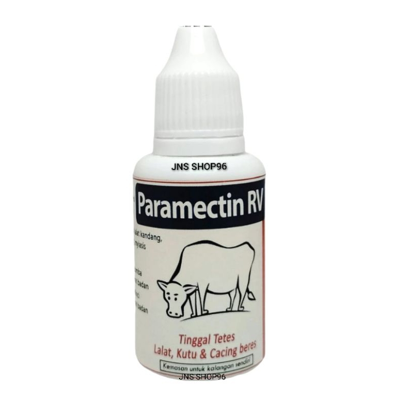 Jual PARAMECTIN RV 20ML OBAT KUTU CACING LALAT CAPLAK TUNGAU SCABIES ...