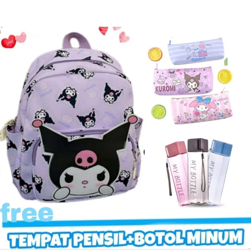 Jual Tas ransel kuromi anak sekolah TK Banyak bonusnya | Shopee Indonesia