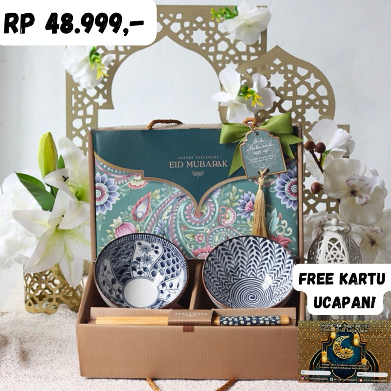 Jual Hampers Lebaran 2024 / Mangkok Set Premium Peralatan Makan Keramik ...