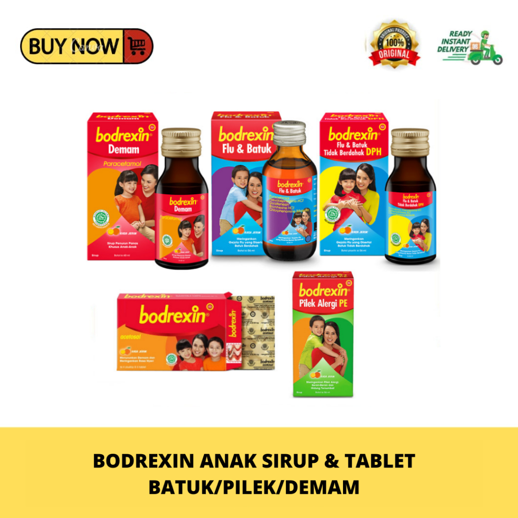 Jual BODREXIN ANAK SIRUP & TABLET BATUK/PILEK/DEMAM | Shopee Indonesia
