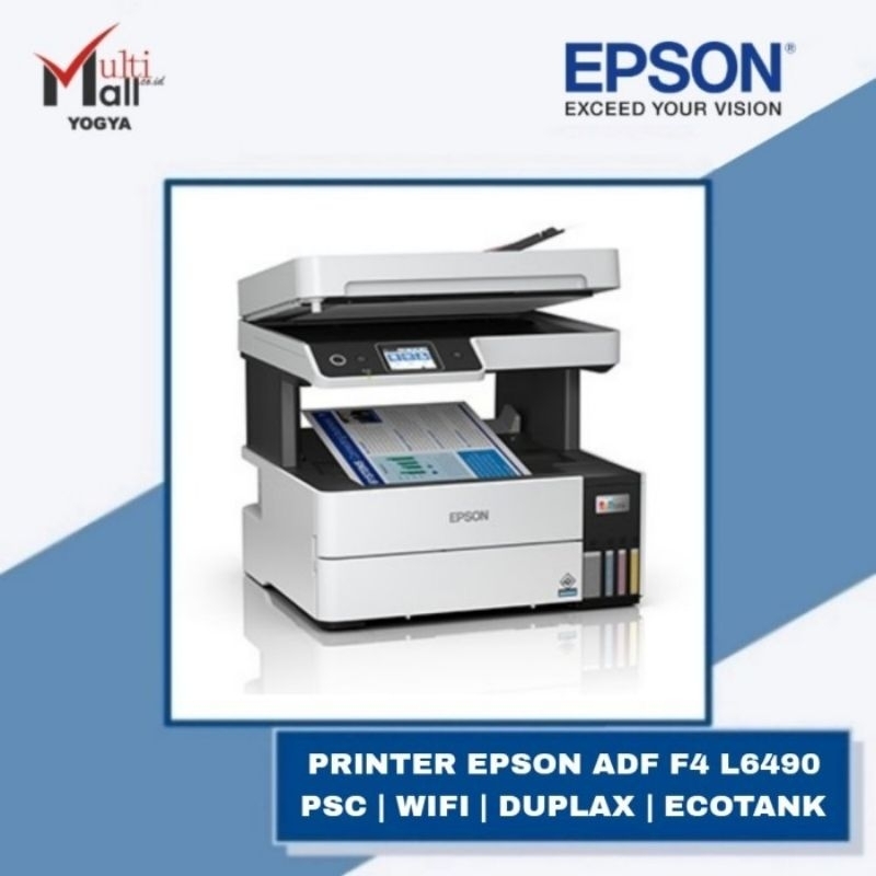 Jual Epson Printer L6490 Print Scan Copy WiFi Wireless Duplex Fax with ...