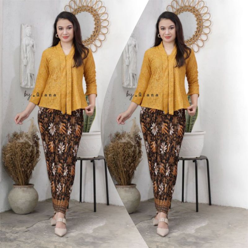 Jual setelan kebaya floy brokat jumbo XXXL 3L kebaya jumbo LD 120 ...