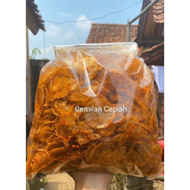 Jual Keripik Kaca/ Elod/ Kripca 1 kg Pedas Daun Jeruk | Shopee Indonesia