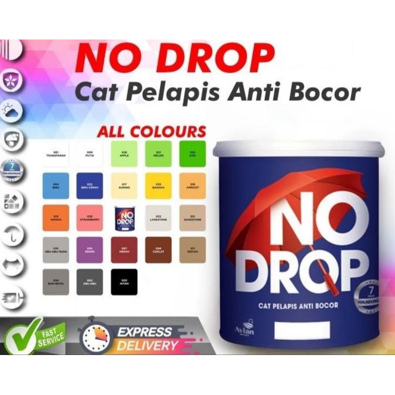 Jual no drop 1kg warna katalog waterproof pelapis anti bocor anti rembes air aquaprooof nodrop ...