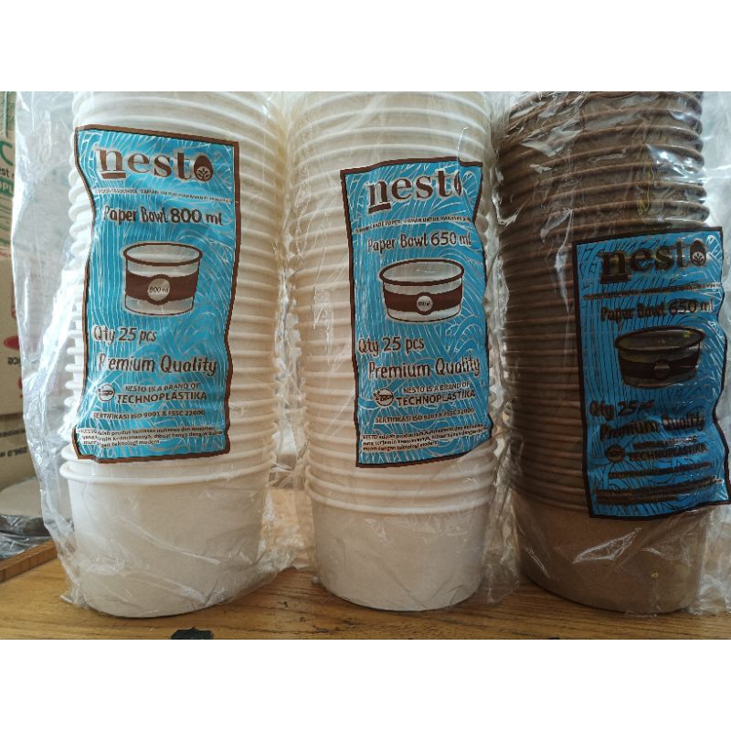 Jual Paper Bowl/Rice bowl360ml/500ml/650ml/800ml | Shopee Indonesia