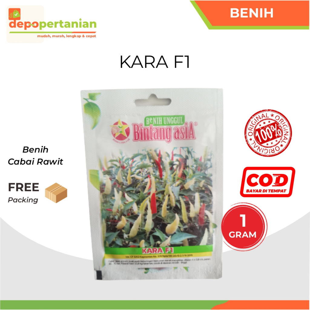 Jual Depo Pertanian - Benih Cabai Rawit Kara F1 1 gram Bibit Cabe Rawit ...