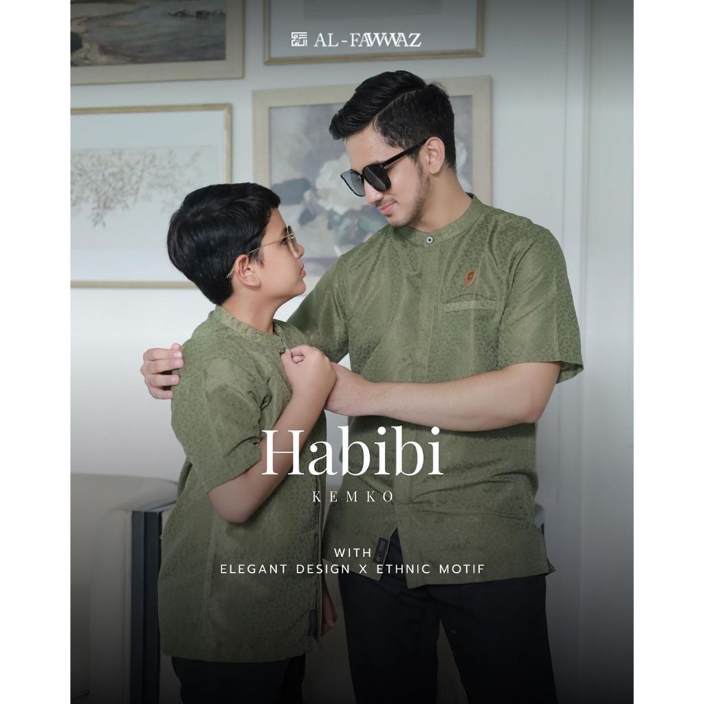 Jual ALFAWWAZ-HABIBI KEMEJA KOKO AYAH ANAK COUPLE PRIA DOBBY PREMIUM ...