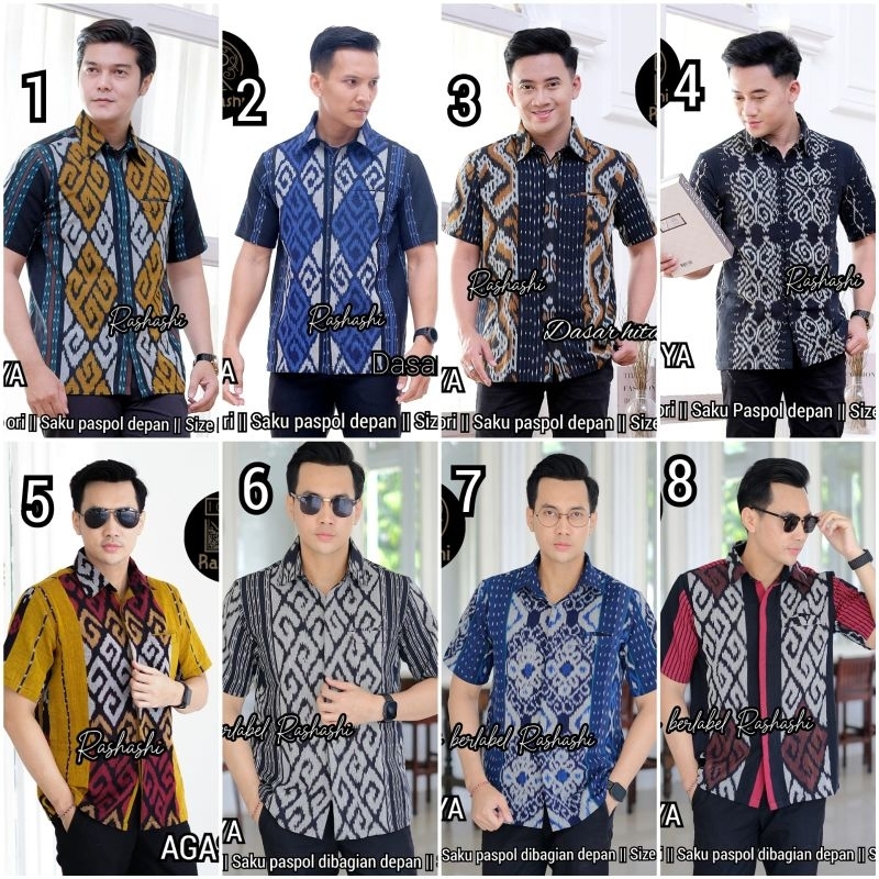 Jual KEMEJA TENUN# pria hem Cowok terbaru lengan pendek bahan tenun ...