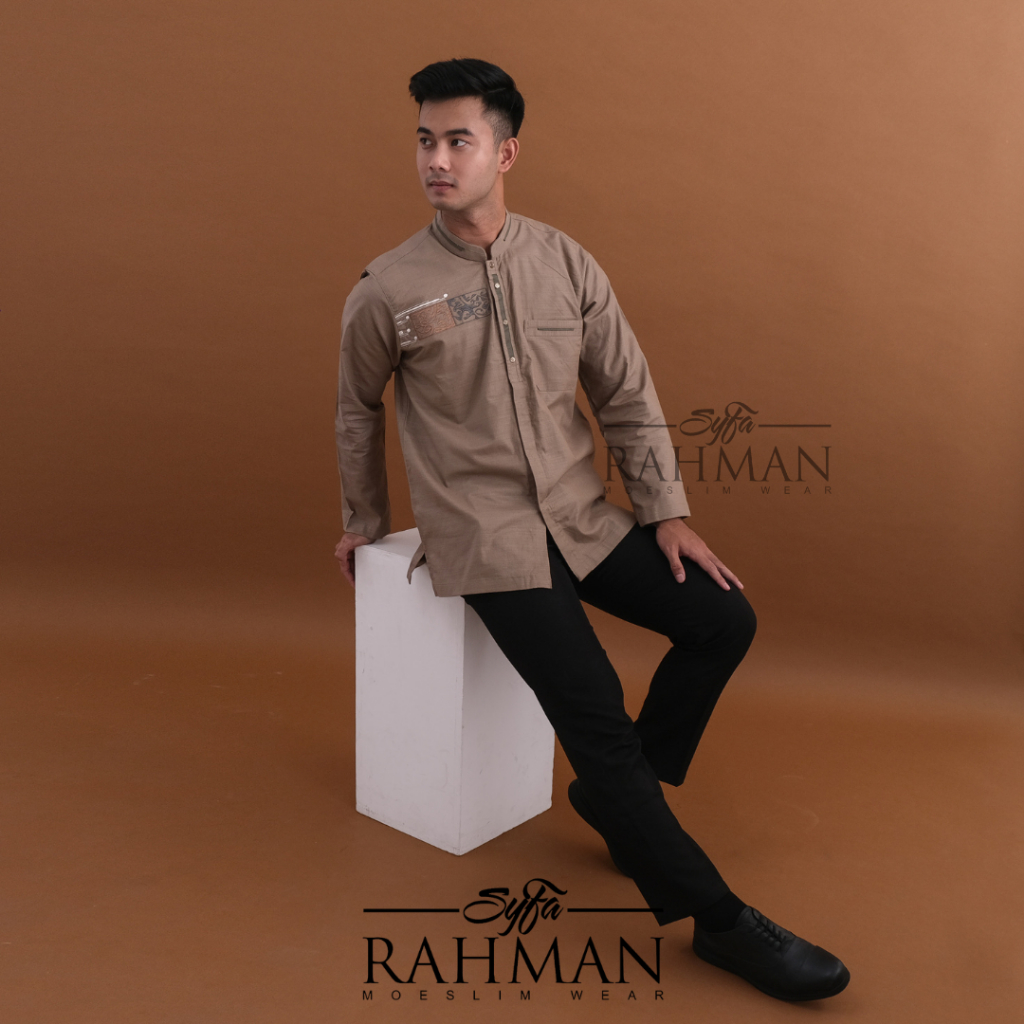 Jual Syfa Rahman - Baju Kemeja Koko Bordir Lengan Panjang Katun Zain ...