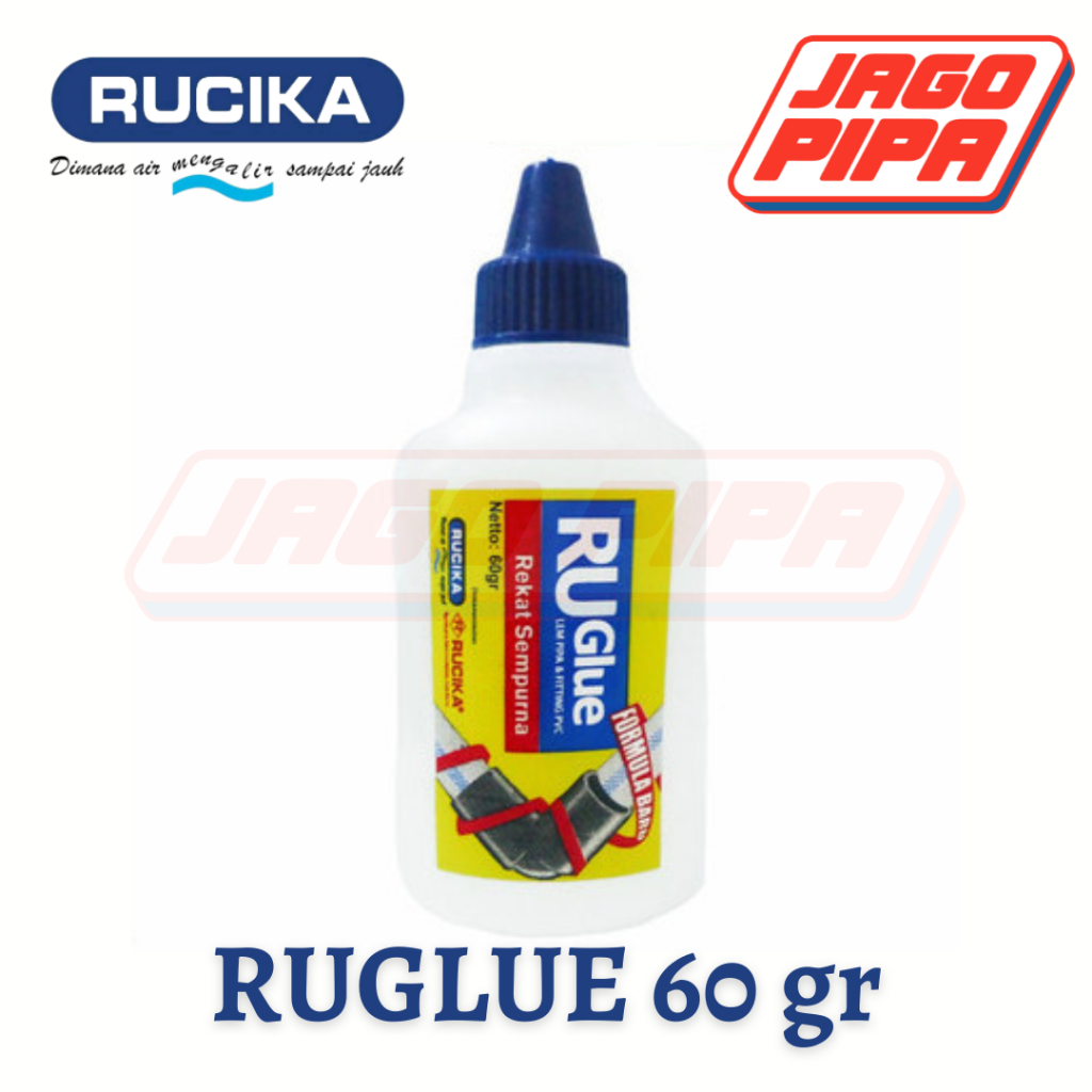 Jual Lem PVC RUGlue Botol 60 Gram Rucika 60gr Truglue | Shopee Indonesia